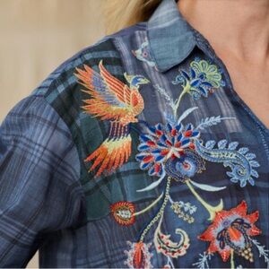 Johnny Was | Tops | Johnny Was Kayra Button Down Shirt Tunic New With ...